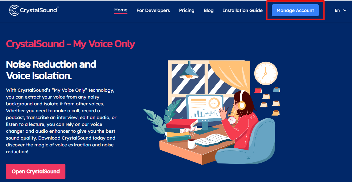 CrystalSound Installation: Noise Cancellation & Screen Recording